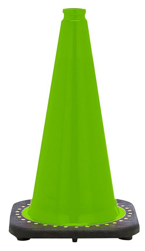 18" Lime Green Traffic Cones - Traffic Cones For Less
