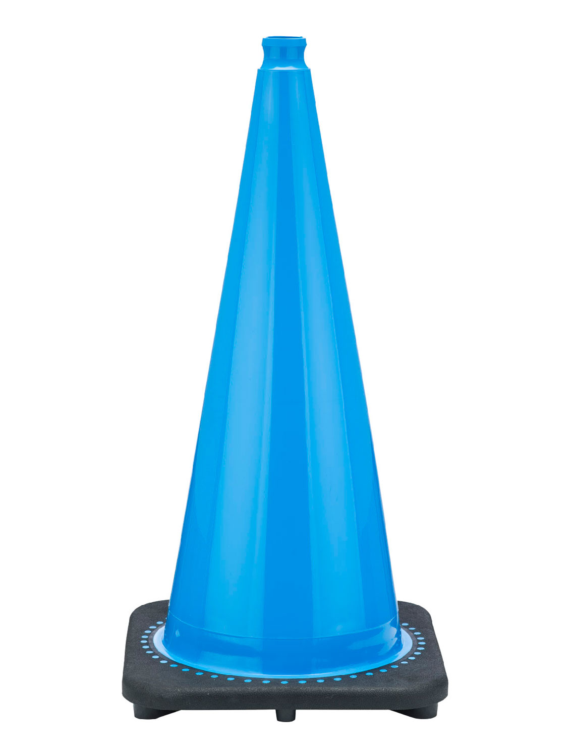 28" Bright Blue Black Based Traffic Cone - Traffic Cones For Less