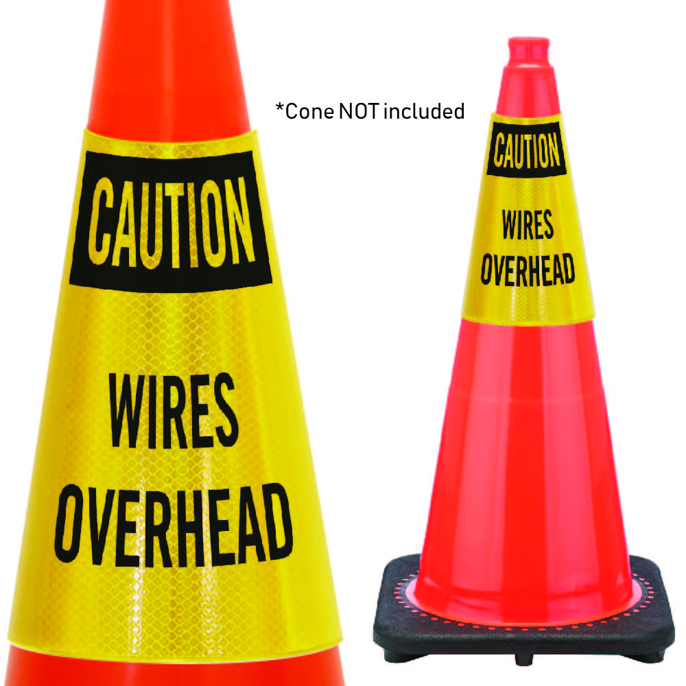 Wires Overhead Reflective Cone Message Collar
