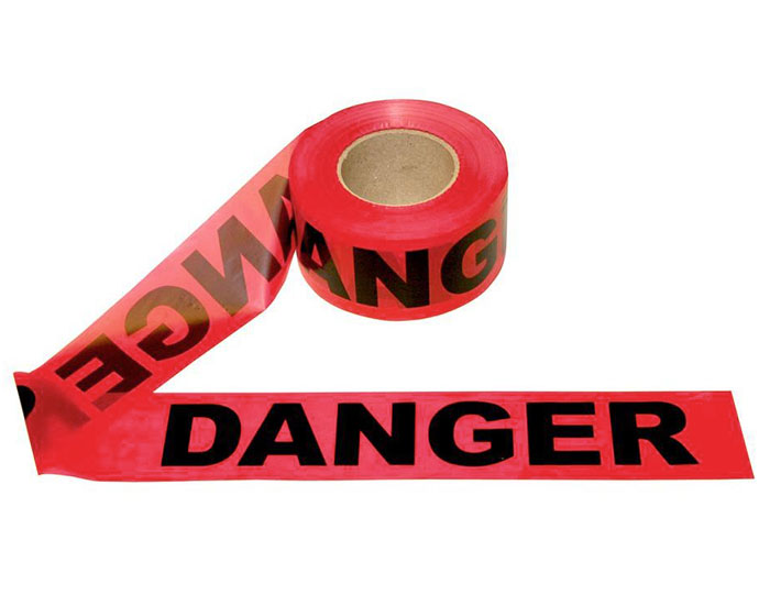 Barricade Red Danger Tape 1.5 Mil, 1000 feet - Traffic Cones For Less