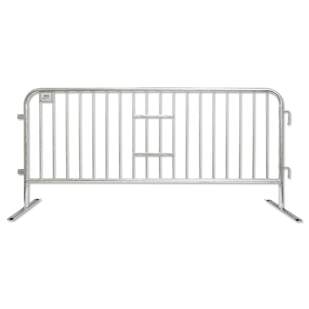 Metal Barrier Direct Barricade 8ft w/Flat Feet Base