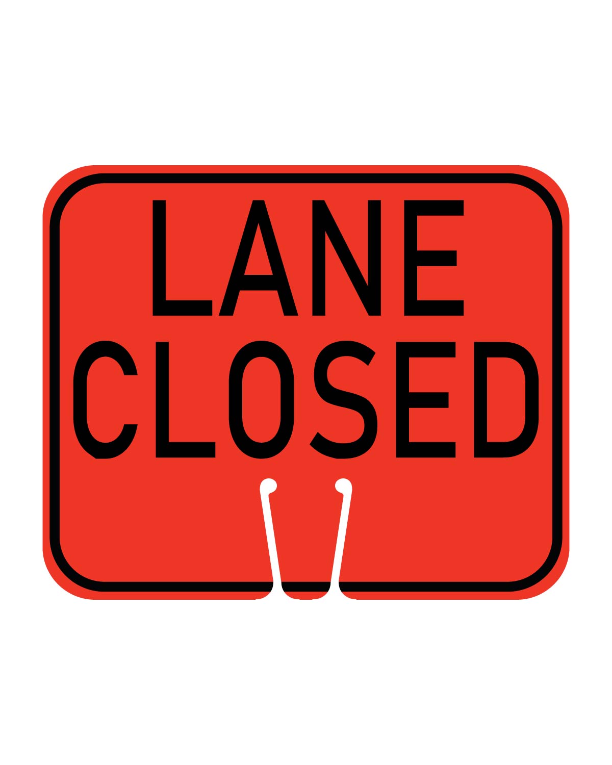 Traffic Cone Sign - LANE CLOSED - Traffic Cones For Less