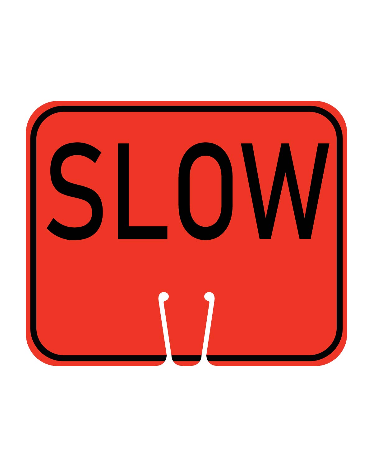 Traffic Cone Sign - SLOW - Traffic Cones For Less