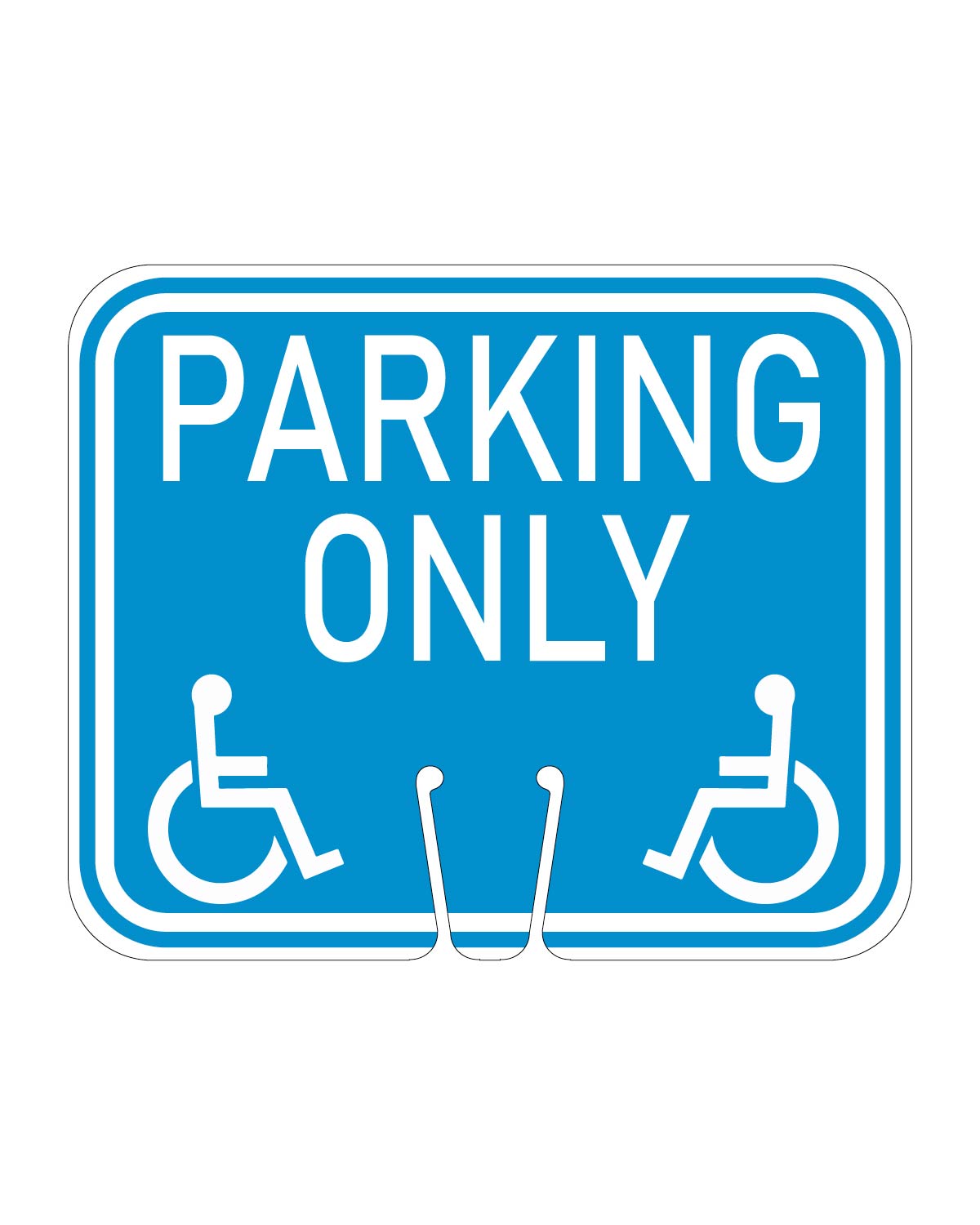 Traffic Cone Sign - HANDICAP PARKING ONLY - Traffic Cones For Less