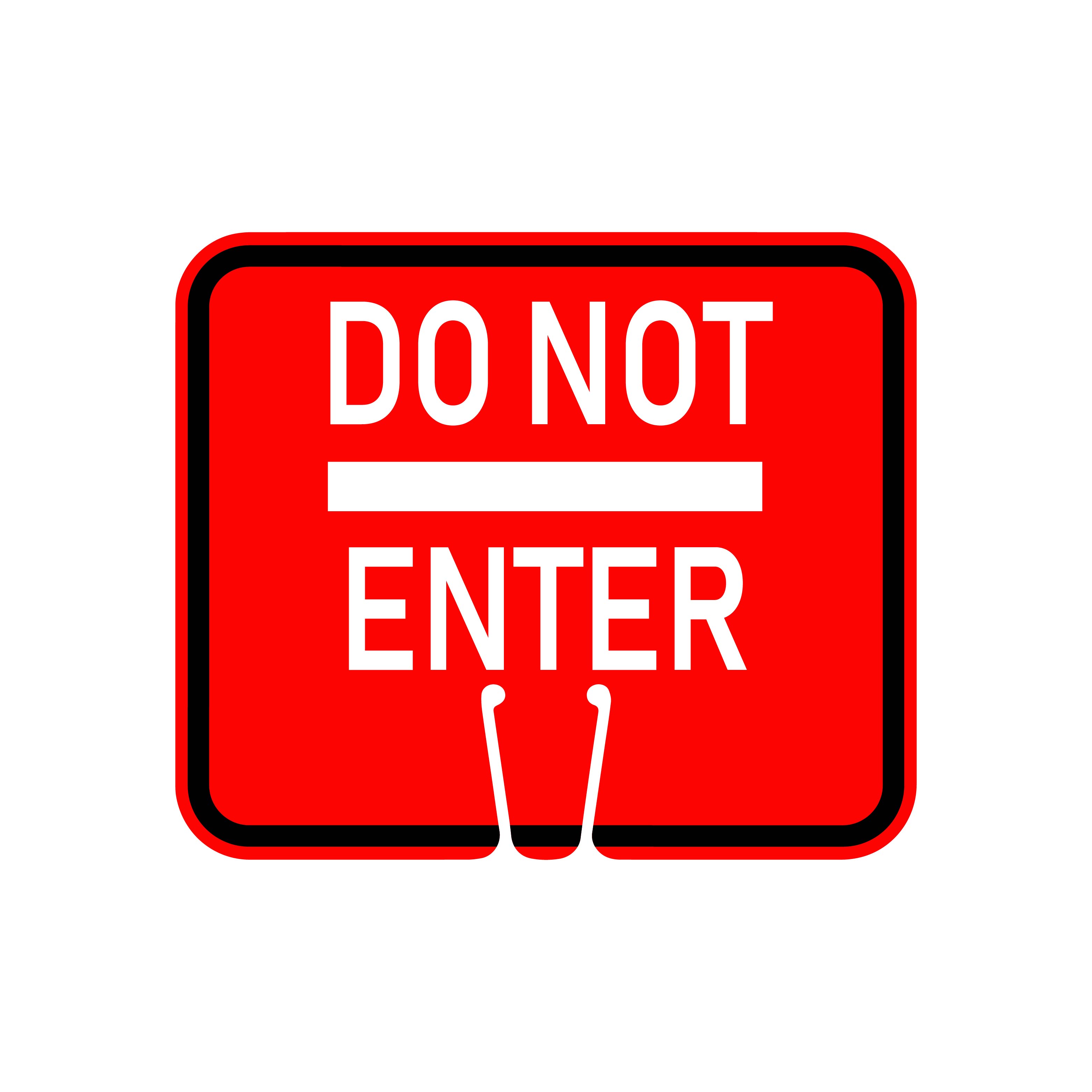 Traffic Cone Sign - DO NOT ENTER - Traffic Cones For Less