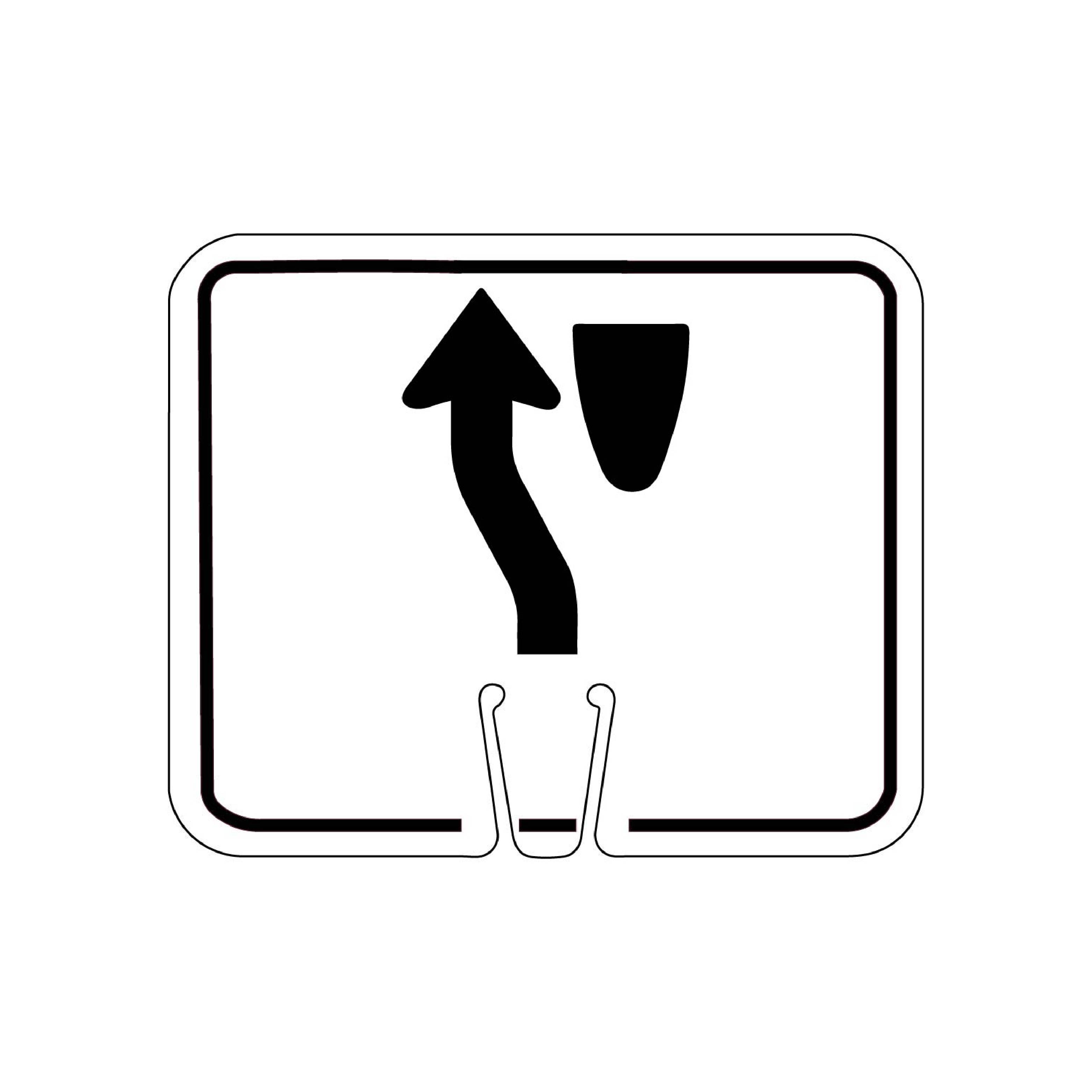 Traffic Cone Sign - KEEP LEFT Symbol - Traffic Cones For Less