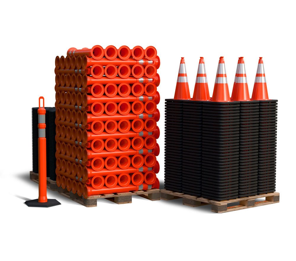 Exclusive Orange Traffic Cone & Delineator Bundle
