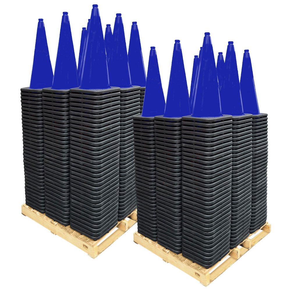 Pallet Bundle 28" Traffic Cones, 7 lb Base - Select Color