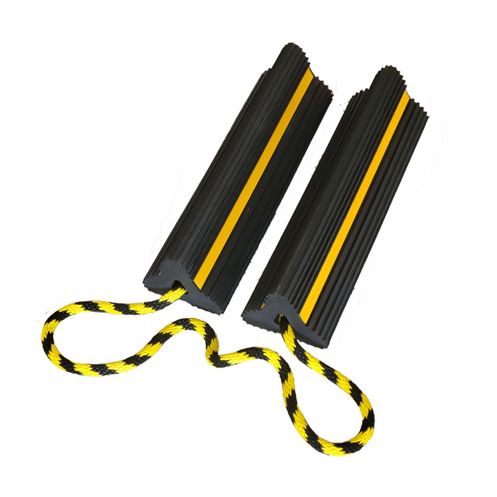 Custom Premium Aircraft Chock Pair w/Rope Handle