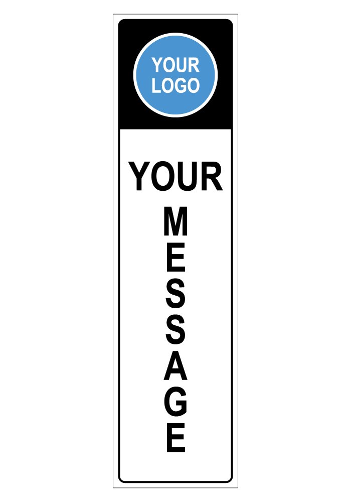 Vinyl Application for Vertical Sign Panel - Custom Artwork