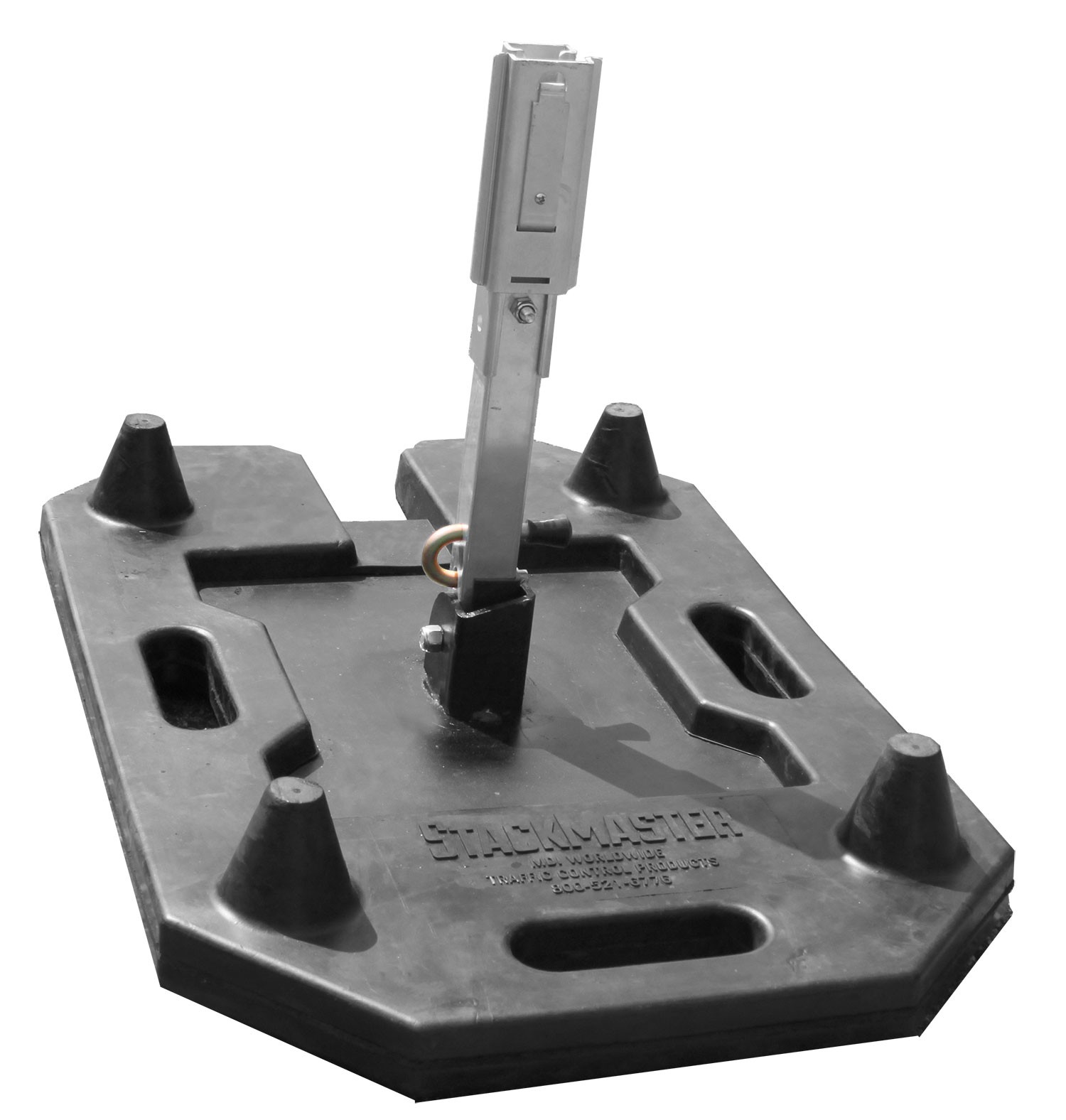 StackMaster Rubber Base Roll Up Sign Stand - Traffic Cones For Less