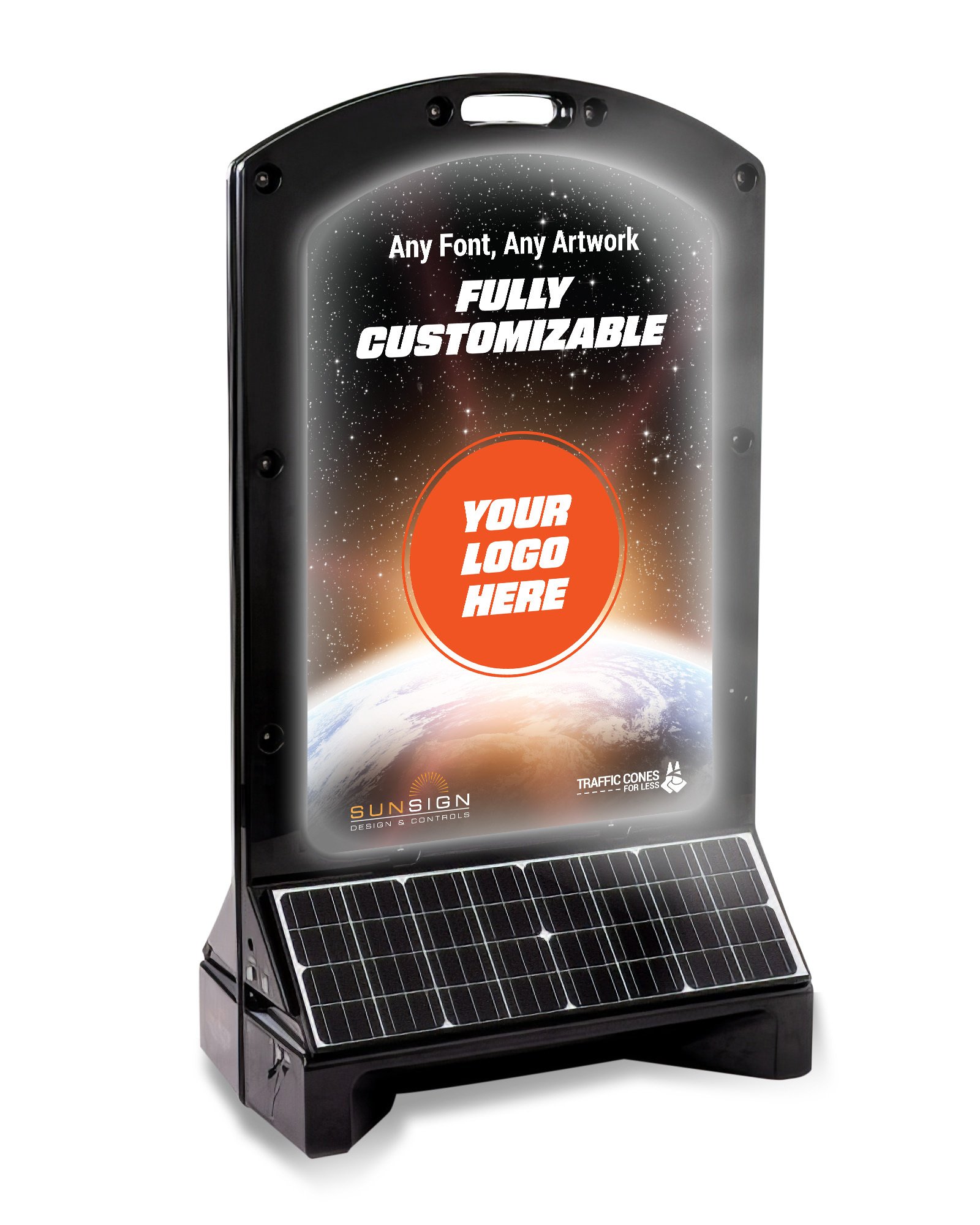 Sunsign Solar Powered Display Sign - Traffic Cones For Less