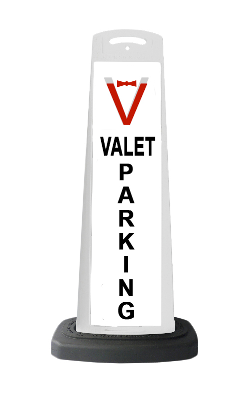 Valet White Vertical Panel with Reflective Sign V14 - Traffic Cones For ...