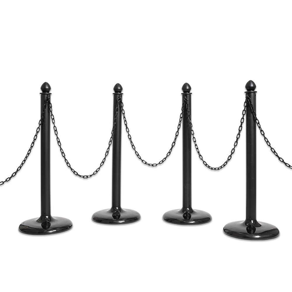 Plastic Stanchion Post and Chain Barrier Kit