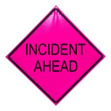 Pink Emergency Response Roll Up Signs - Traffic Cones For Less