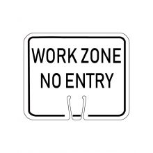 Traffic Cone Sign - WORK ZONE NO ENTRY - Traffic Cones For Less