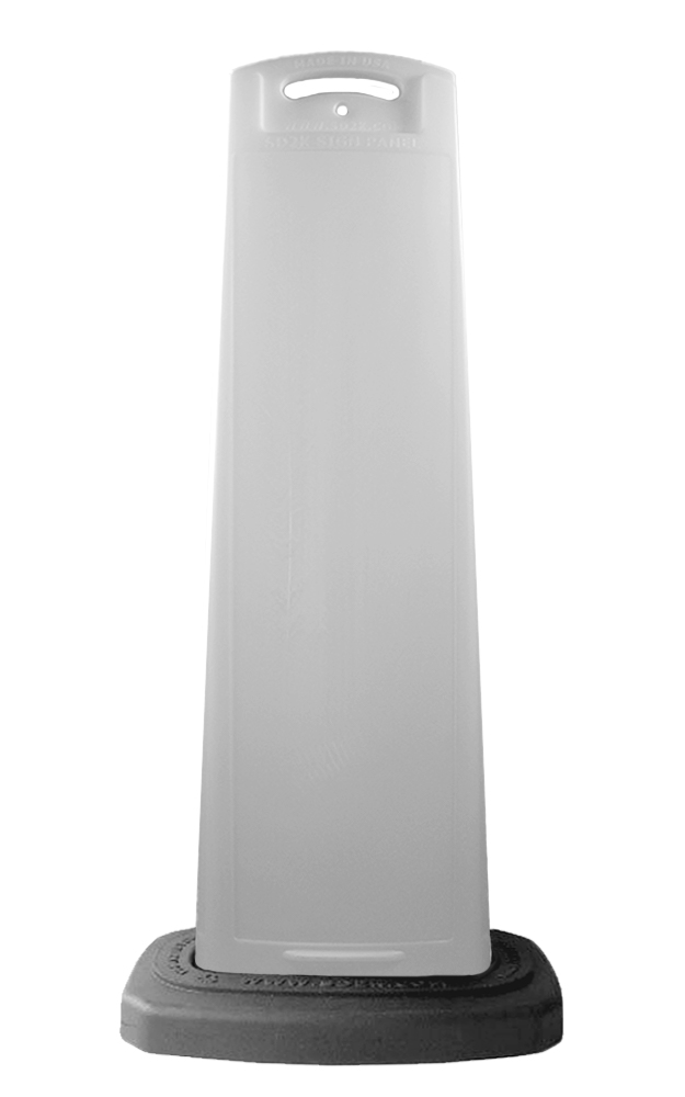 Blank White Vertical Sign Panel - Traffic Cones For Less