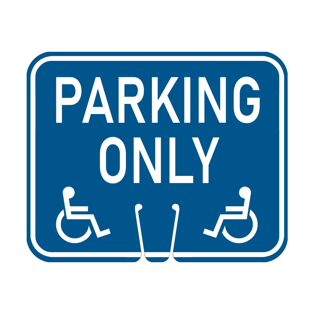 Traffic Cone Sign - HANDICAP PARKING ONLY - Traffic Cones For Less