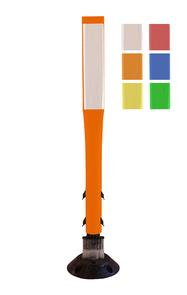 30" Removable Surface Mount Flat Top Flexible Delineator