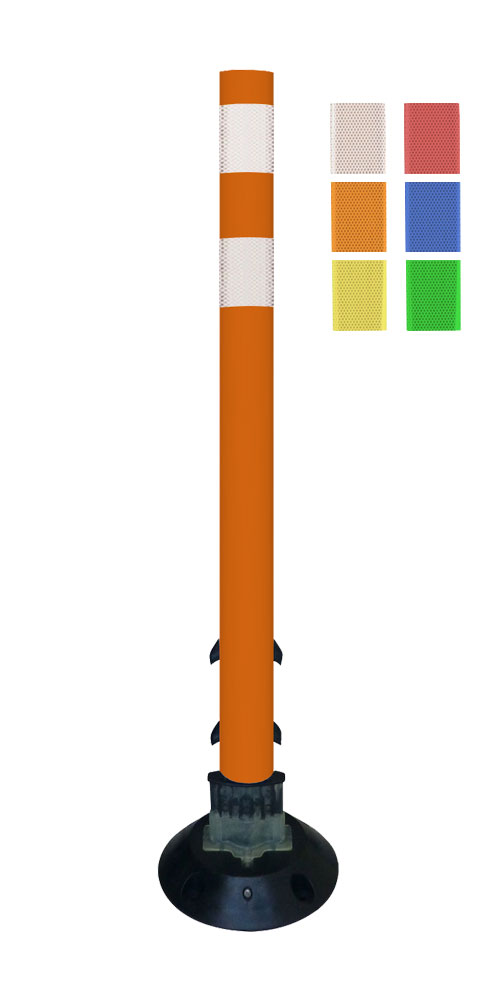 30" Removable Flexible Surface Mount Tubular Traffic Delineator