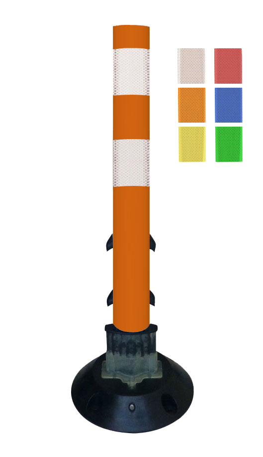 19" Flexible Surface Mount Tubular Traffic Delineator