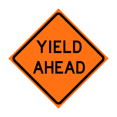 48" x 48" Roll Up Traffic Sign - Yield Ahead - Traffic Cones For Less