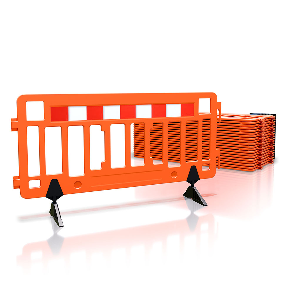 6ft Heavy Duty ADA Orange Plastic Barricade