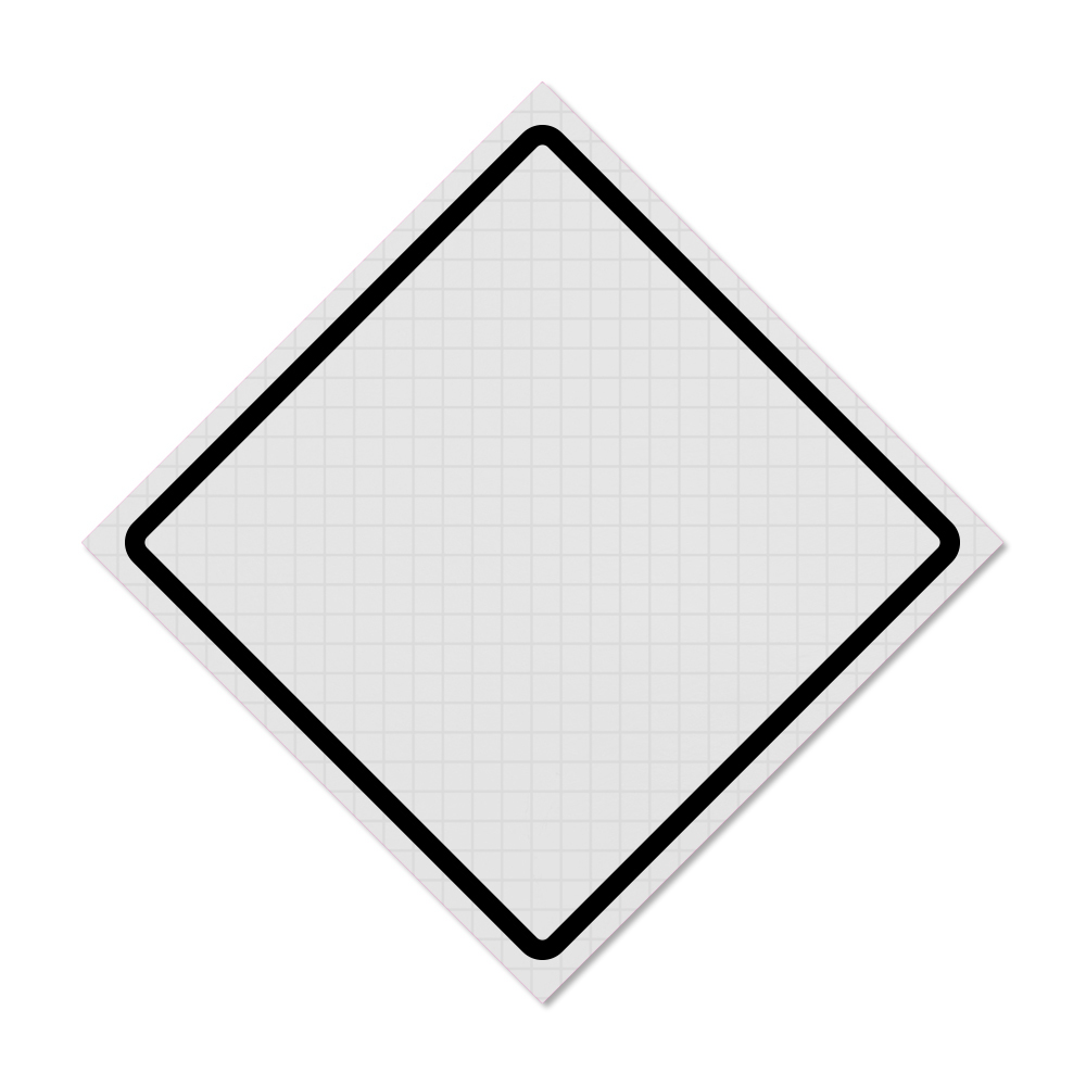 White Roll Up Traffic Sign 48" x 48" - Custom/Blank