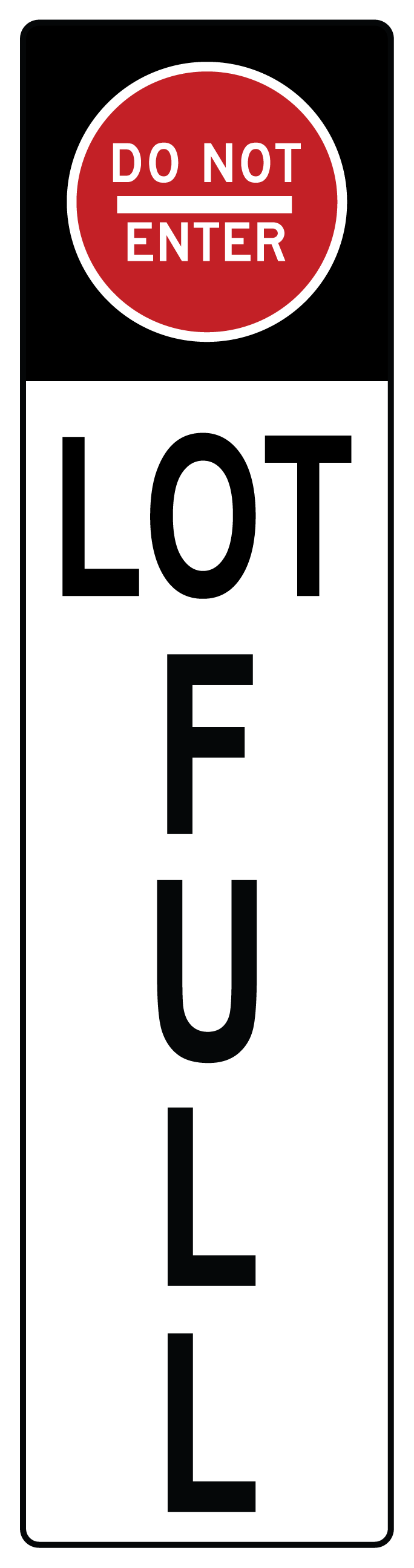 Black Vertical Sign Panel with Custom Artwork